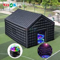 China 8m x 6m x 5m H Black Inflatable Disco Tent Portable Night Club Tent Waterproof UV Resistant for Outdoor Events for sale