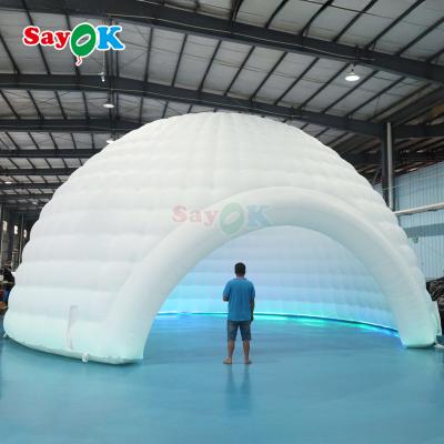 China LED Lighting Waterproof Inflatable Dome Tent 10m Diameter Customizable Size for Outdoor Events for sale