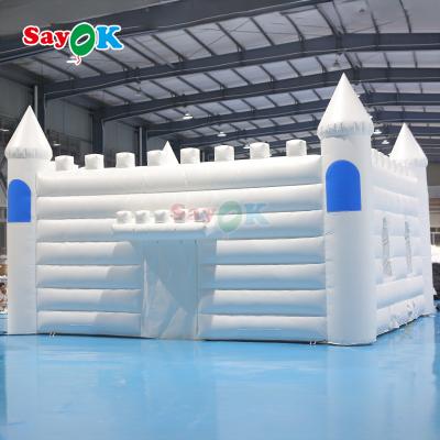 China Custom White Flame-Retardant Waterproof UV Resistant Inflatable Castle Tent 7m x 7m x 4mH for Outdoor Weddings for sale