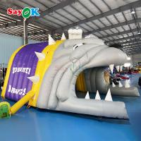 China Custom Inflatable Bulldog Tunnel Tent 6m x 3m x 3mH Flame Retardant UV Resistant for Football Sports for sale