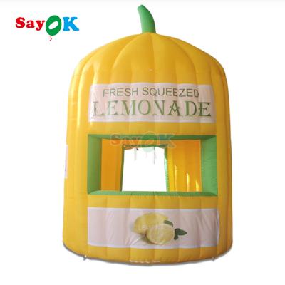 China Custom Inflatable Lemonade Stand Air Tent 0.4mm PVC Waterproof UV Resistant for Outdoor Events for sale