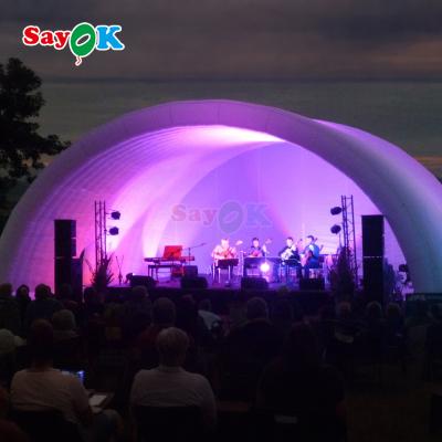 China Portable LED Inflatable Stage Tent 6m x 4.5m Waterproof Outdoor Concert Cover for sale