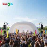 China Weather Resistant Inflatable Stage Cover White Air Tent 9.2m x 4.9m for Outdoor Concerts for sale