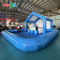 China Inflatable Water Bar 24.6ft x 24.6ft x 13.1ft Durable 0.6mm PVC Tarpaulin Custom Logo Portable Pool Party Bar for sale