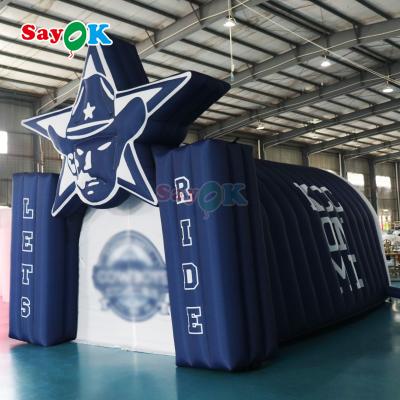 China Custom Logo Portable Inflatable Sports Tunnel 7x4x4m Durable 210D Oxford Cloth for Outdoor Football Events for sale