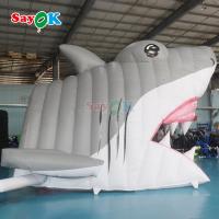 China Customized Inflatable Shark Tunnel Entrance 5x5x5m for Outdoor Pool Party Commercial Event for sale