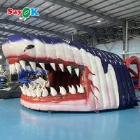 China Customized Inflatable Shark Tunnel Entrance 5x5x5m for Outdoor Pool Party Commercial Event for sale