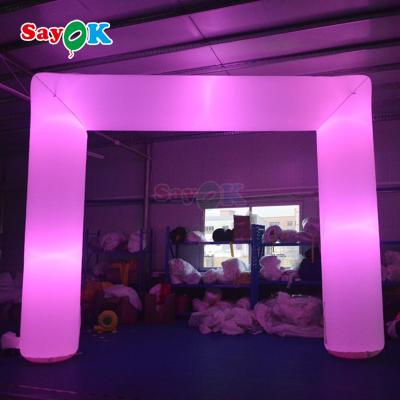 China Customizable Portable Inflatable LED Arch 5m x 0.8m x 4mH for Outdoor Events Advertising for sale
