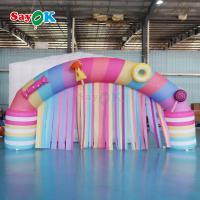 China Custom Outdoor Inflatable Candy Arch 6x3m for Birthday Party Event Advertising for sale