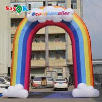 China Custom Waterproof Inflatable Rainbow Arch 6.45x7.36m with Logo Printing for Outdoor Events for sale