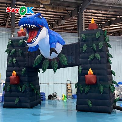 China Custom Dinosaur Inflatable Arch 210D Oxford Cloth Outdoor Event Festival Advertising Arch for sale
