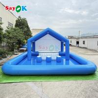 China Inflatable Water Bar 24.6ft x 24.6ft x 13.1ft Durable 0.6mm PVC Tarpaulin Custom Logo Portable Pool Party Bar for sale