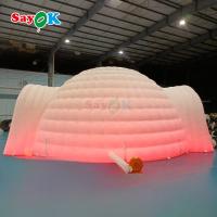 China Weather-resistant Inflatable Igloo Dome Tent with LED Light for Outdoor Events Parties for sale