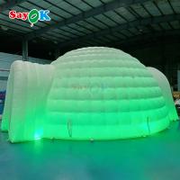 China Weather-resistant Inflatable Igloo Dome Tent with LED Light for Outdoor Events Parties for sale