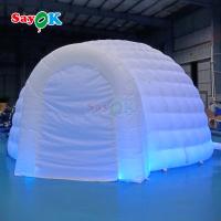 China Weather-resistant Inflatable Igloo Dome Tent with LED Light for Outdoor Events Parties for sale