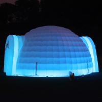 China Weather-resistant Inflatable Igloo Dome Tent with LED Light for Outdoor Events Parties for sale