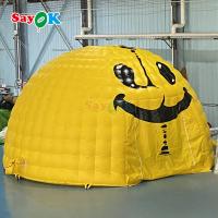 China Custom Printed PVC Inflatable Dome Tent with LED Light for Outdoor Events in 6m x 6m Size for sale