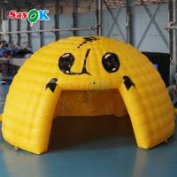 China Custom Printed PVC Inflatable Dome Tent with LED Light for Outdoor Events in 6m x 6m Size for sale