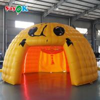 China Custom Printed PVC Inflatable Dome Tent with LED Light for Outdoor Events in 6m x 6m Size for sale