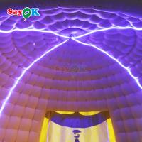 China Custom Printed PVC Inflatable Dome Tent with LED Light for Outdoor Events in 6m x 6m Size for sale