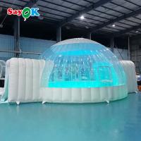 China Commercial Transparent 6m Inflatable Dome Tent with Double Door Airlock Entrance for Outdoor Events for sale