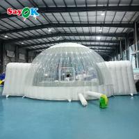 China Commercial Transparent 6m Inflatable Dome Tent with Double Door Airlock Entrance for Outdoor Events for sale