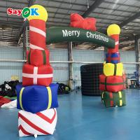 China Custom Christmas Gift Box Inflatable Arch Entrance for Outdoor Events and Festivals Decorations for sale