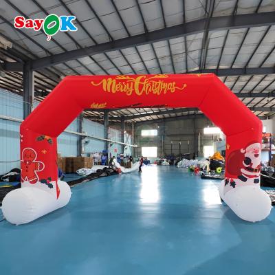 China Custom Outdoor Inflatable Arch Entrance for Christmas Decorations and Event Advertising for sale