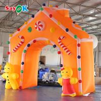 China Custom Gingerbread House Inflatable Arch for Christmas Decorations & Events for sale