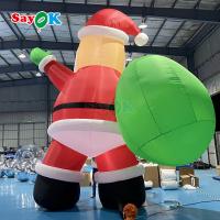 China 20ft Inflatable Santa Claus for Christmas Decorations & Outdoor Advertising for sale