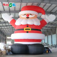 China Custom 8m Giant Inflatable Santa Claus for Outdoor Christmas Decoration for sale