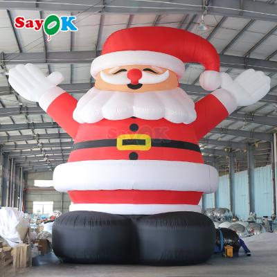 China Custom 8m Giant Inflatable Santa Claus for Outdoor Christmas Decoration for sale