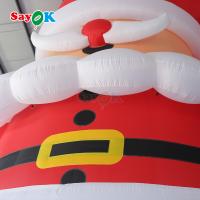 China Custom 8m Giant Inflatable Santa Claus for Outdoor Christmas Decoration for sale