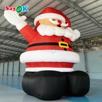 China Custom 8m Giant Inflatable Santa Claus for Outdoor Christmas Decoration for sale