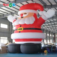 China Custom 8m Giant Inflatable Santa Claus for Outdoor Christmas Decoration for sale