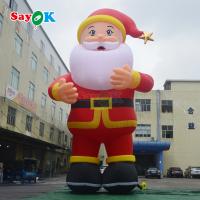 China 10m Giant Inflatable Santa Claus with LED Lights for Christmas Decoration for sale