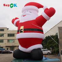 China Custom 10m Giant Inflatable Santa Claus for Outdoor Christmas Decoration for sale