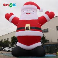 China Custom 10m Giant Inflatable Santa Claus for Outdoor Christmas Decoration for sale