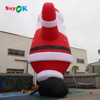China Custom 10m Giant Inflatable Santa Claus for Outdoor Christmas Decoration for sale