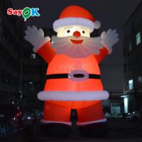 China 7m Giant Inflatable Santa Claus with LED Lights for Christmas Decoration for sale