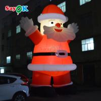 China 7m Giant Inflatable Santa Claus with LED Lights for Christmas Decoration for sale