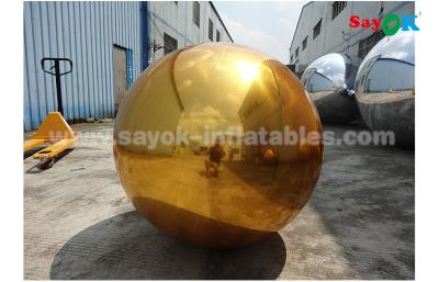 China 1m Gold PVC Inflatable Mirror Ball for Wedding Party Decoration with 1-Month Air Retention for sale