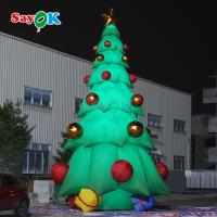 China Custom Giant Inflatable Christmas Tree with LED Light 9m for Outdoor Decorations for sale