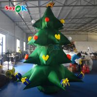 China Customizable LED Inflatable Christmas Tree with Durable Oxford Cloth for Outdoor Holiday Decorations for sale