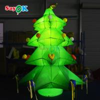 China Customizable LED Inflatable Christmas Tree with Durable Oxford Cloth for Outdoor Holiday Decorations for sale