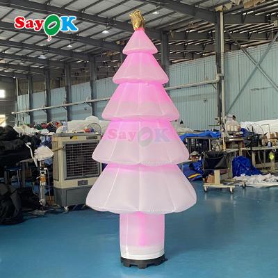 China Customizable Size LED Inflatable Christmas Tree with Weather Resistant Design for Outdoor Festivals for sale
