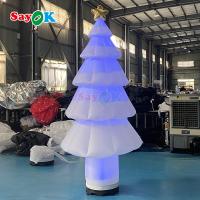 China Customizable Size LED Inflatable Christmas Tree with Weather Resistant Design for Outdoor Festivals for sale