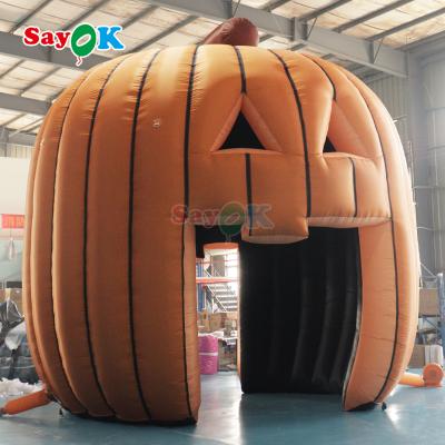 China Custom Logo Weather Resistant Halloween Inflatable Pumpkin Tent 6m x 5m for Outdoor Events for sale