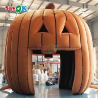 China Custom Logo Weather Resistant Halloween Inflatable Pumpkin Tent 6m x 5m for Outdoor Events for sale