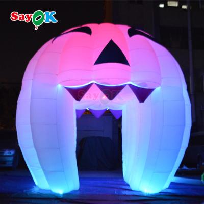 China Custom Halloween Inflatable Pumpkin Tent with LED Lights for Outdoor for sale